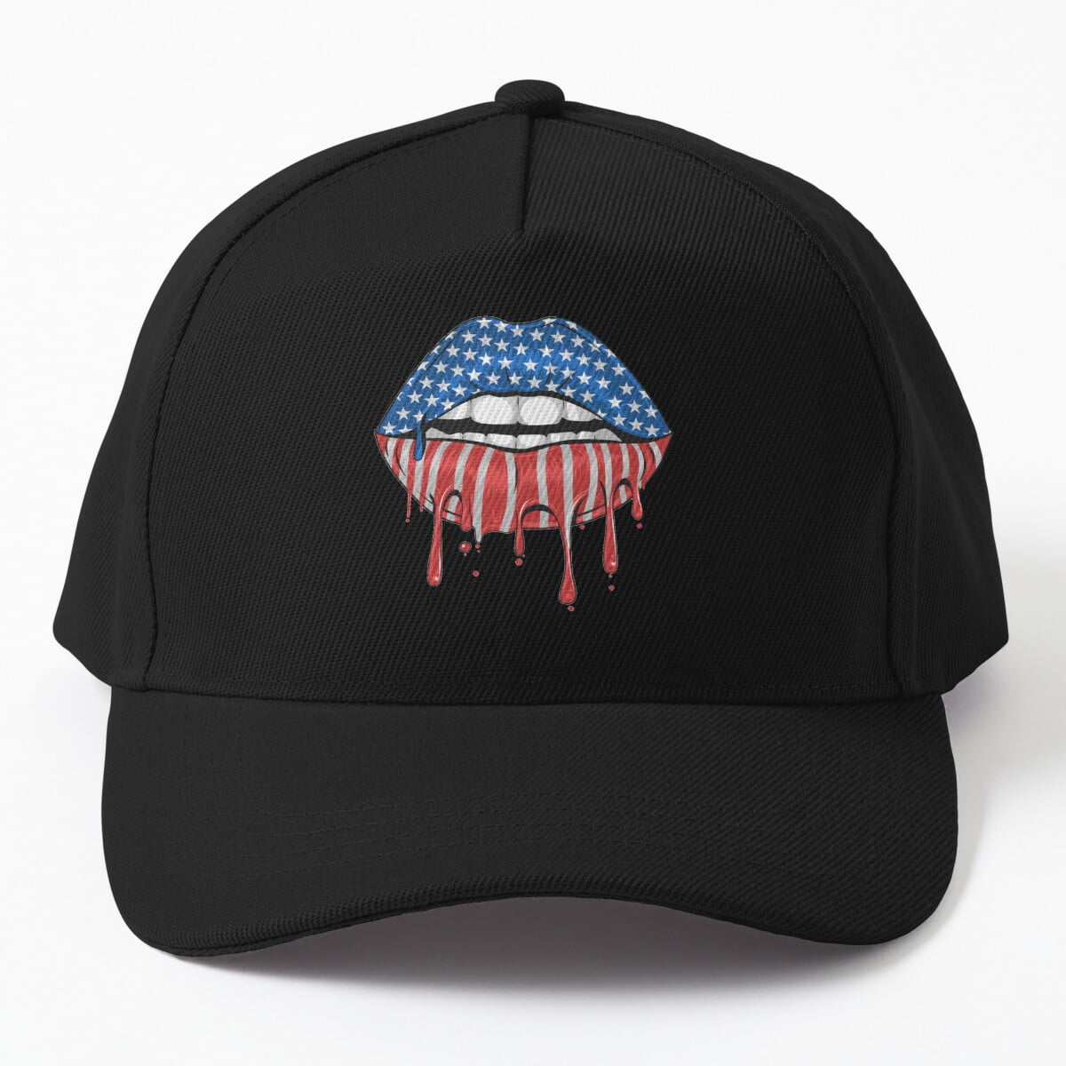 Tiny Hug Drippy Sexy Lips American Flag Cap, Hats For Men, Gift For Him ...