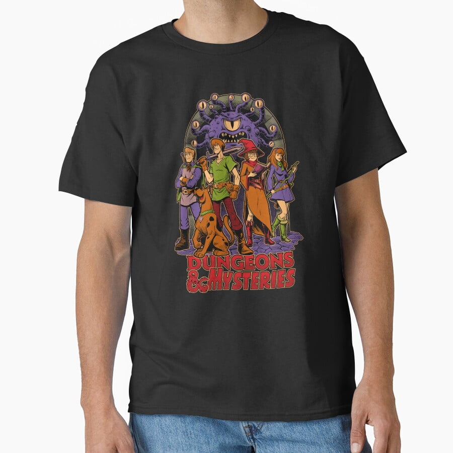 Tiny Hug Dungeons And Mysteries - Rpg Vintage Dog Cartoon Classic T ...