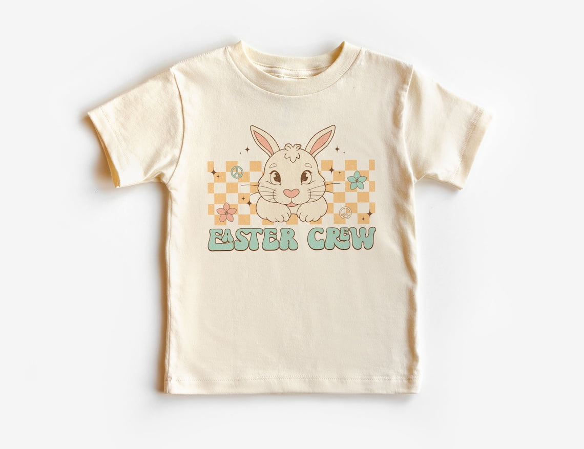 Tiny Hug Easter Crew Toddler Shirt - Cute Retro Easter Bunny Childs ...