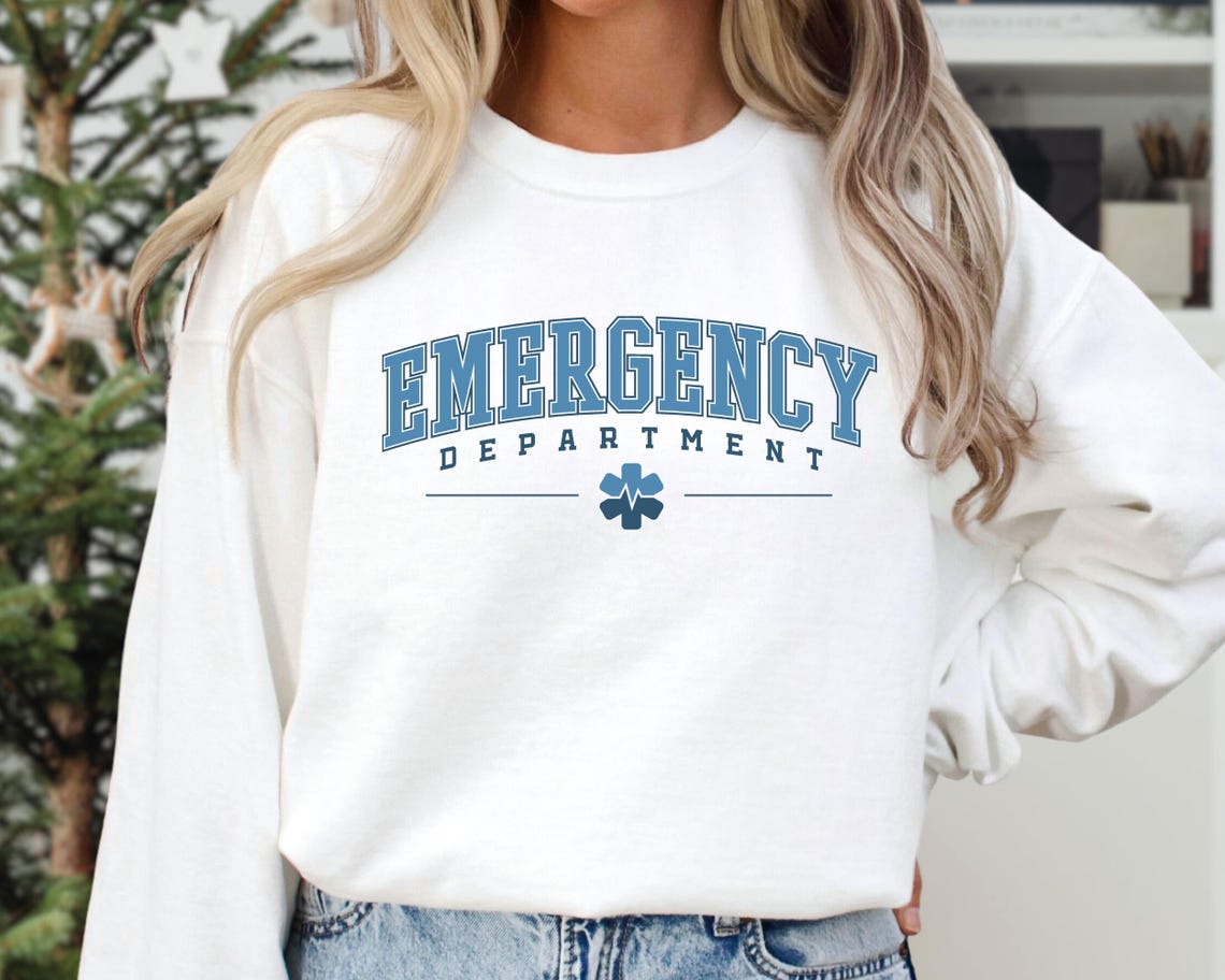 Tiny Hug Emergency Department Sweatshirt, Emergency Nurse Hoodie ...