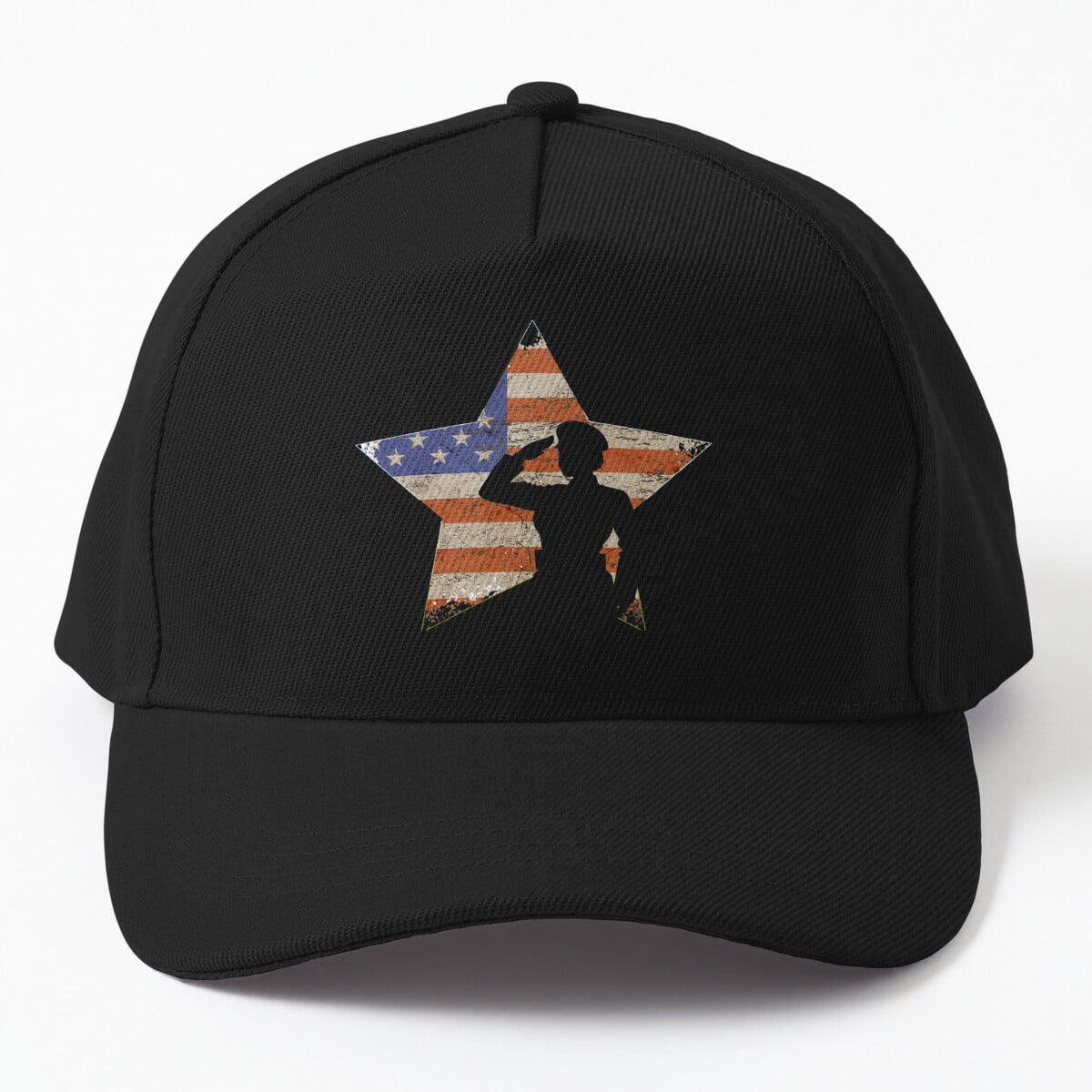 Tiny Hug Female Soldier Salute American Flag Cap, Hats For Men, Gift ...