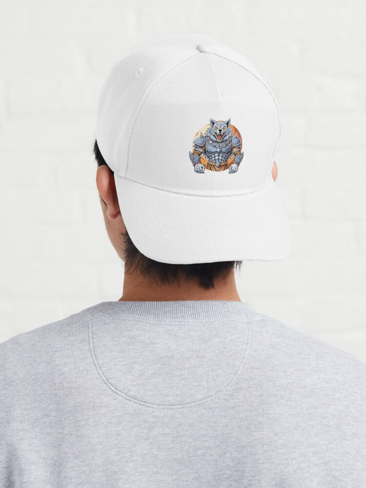 Tiny Hug Fierce Armored Wolf Warrior Illustration Cap Hats For Men ...
