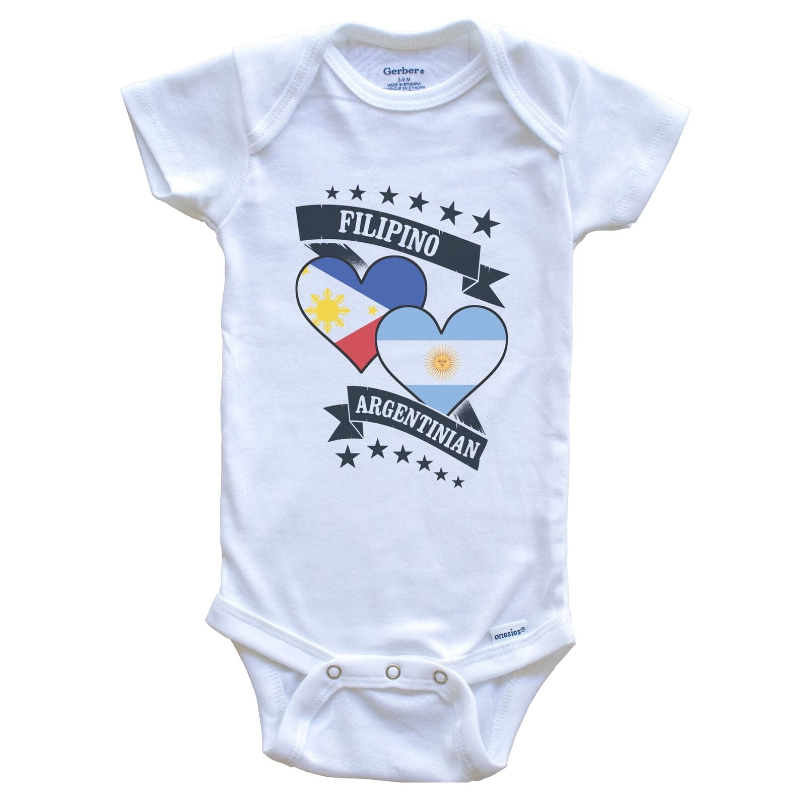 Tiny Hug Filipino Argentinian Heart Flags Philippines Argentina Baby ...