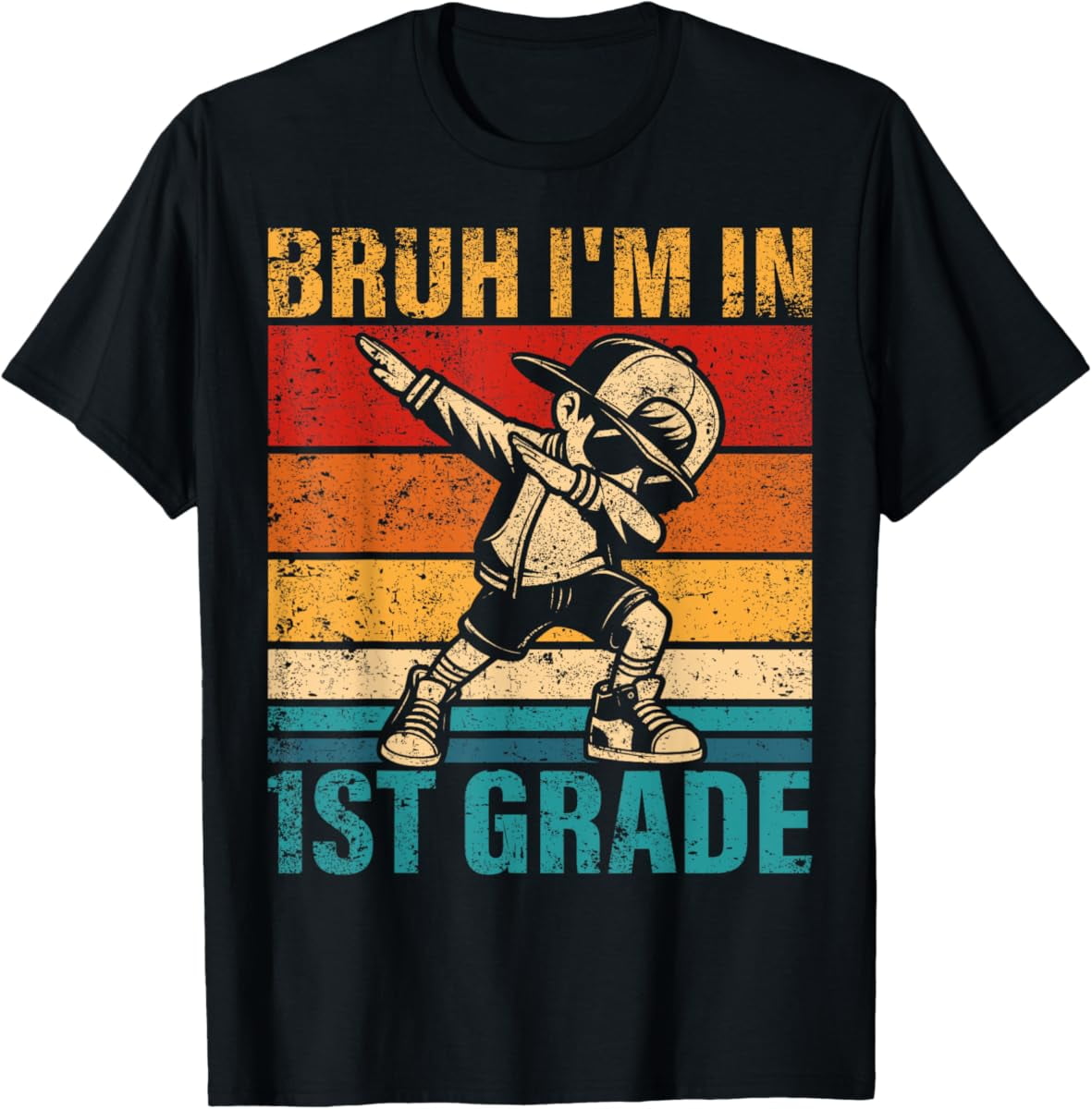 Tiny Hug First Grade Dabbing Boy Bruh I'M In 1St Grade Student T-Shirt ...