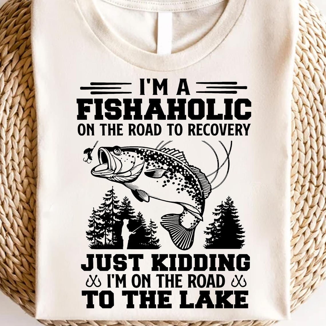 Tiny Hug Fishing Fishaholic Design All Size S-5Xl - Walmart.com