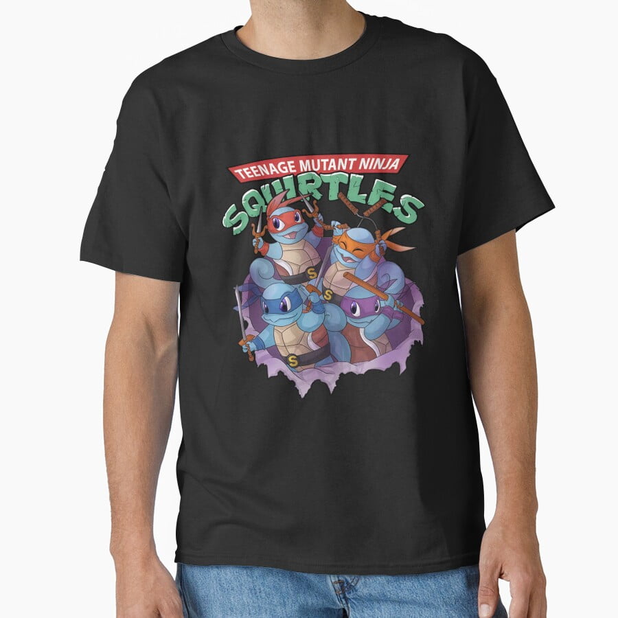 Tiny Hug Four Turtle Chubby Blue Skin Graphic Classic T-Shirt, Full ...
