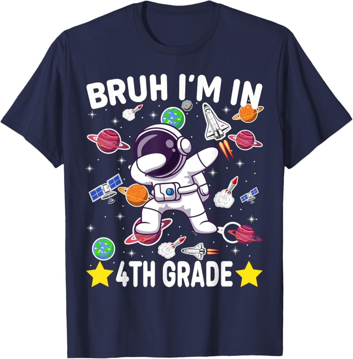 Tiny Hug Fourth Grade Dabbing Boy Astronaut Bruh I'M In 4Th Grade T ...