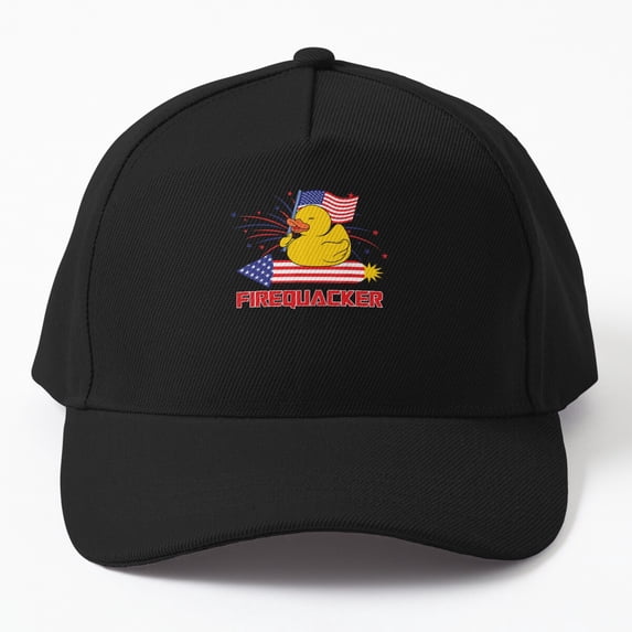Tiny Hug Fourth Of July Usa Patriotic Firecracker Rubber Duck Cap, Hats ...