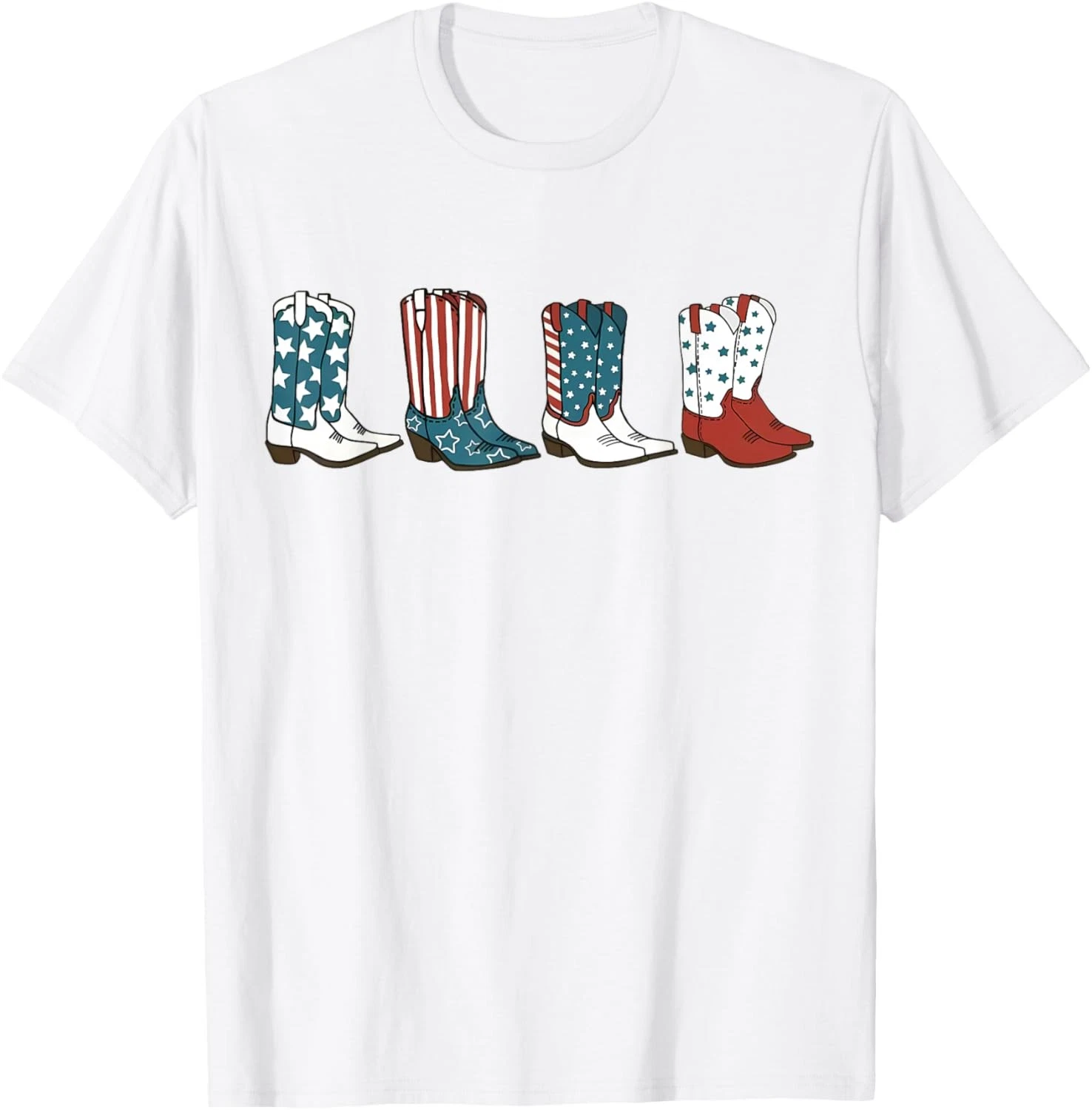 Tiny Hug Fourth of July 4th of July Western Cowboy Boots Cowgirl T ...