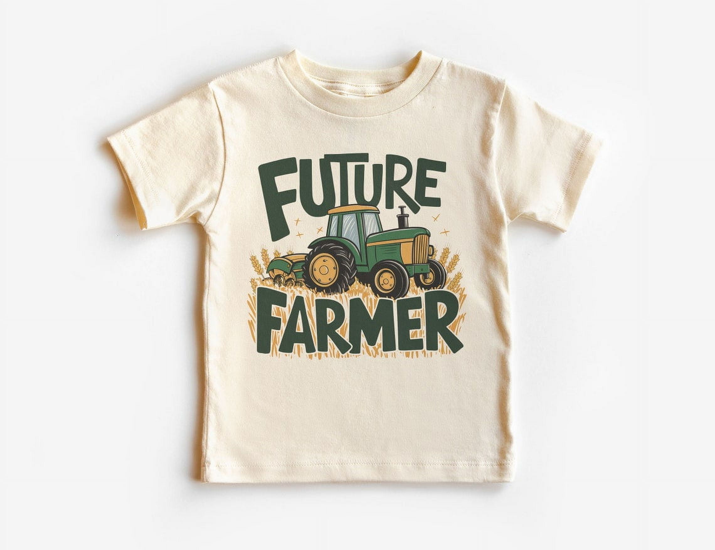 Tiny Hug Future Farmer Green Tractor Toddler Shirt - Crop Harvest ...
