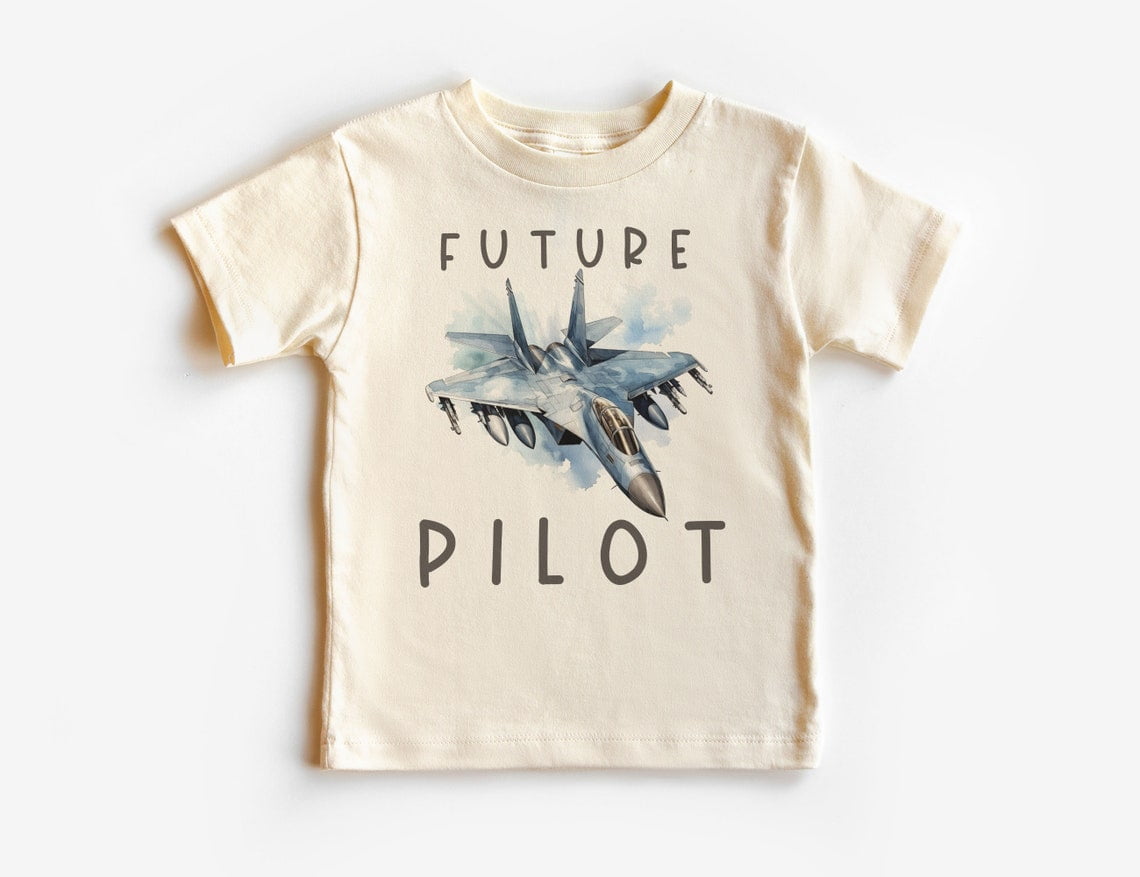 Tiny Hug Future Pilot Fighter Jet Toddler Shirt, Airplane Pilot ...