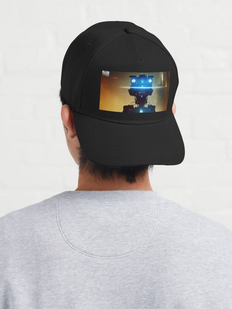 Tiny Hug Futuristic Drone Soldier Sweeping Ruined City Cap, Hats For ...