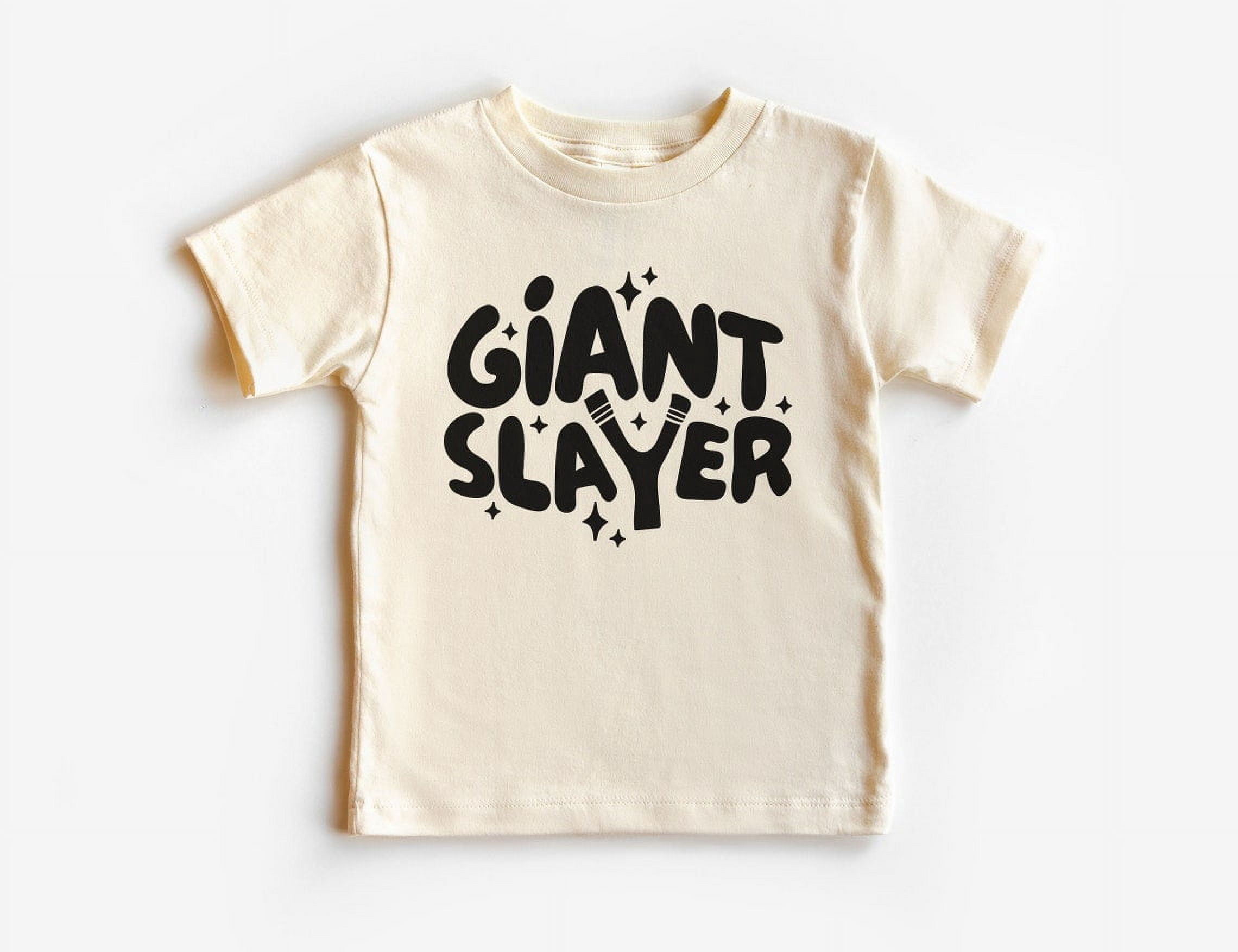 Tiny Hug Giant Slayer Slingshot Toddler Shirt - Christian Kids Clothing ...