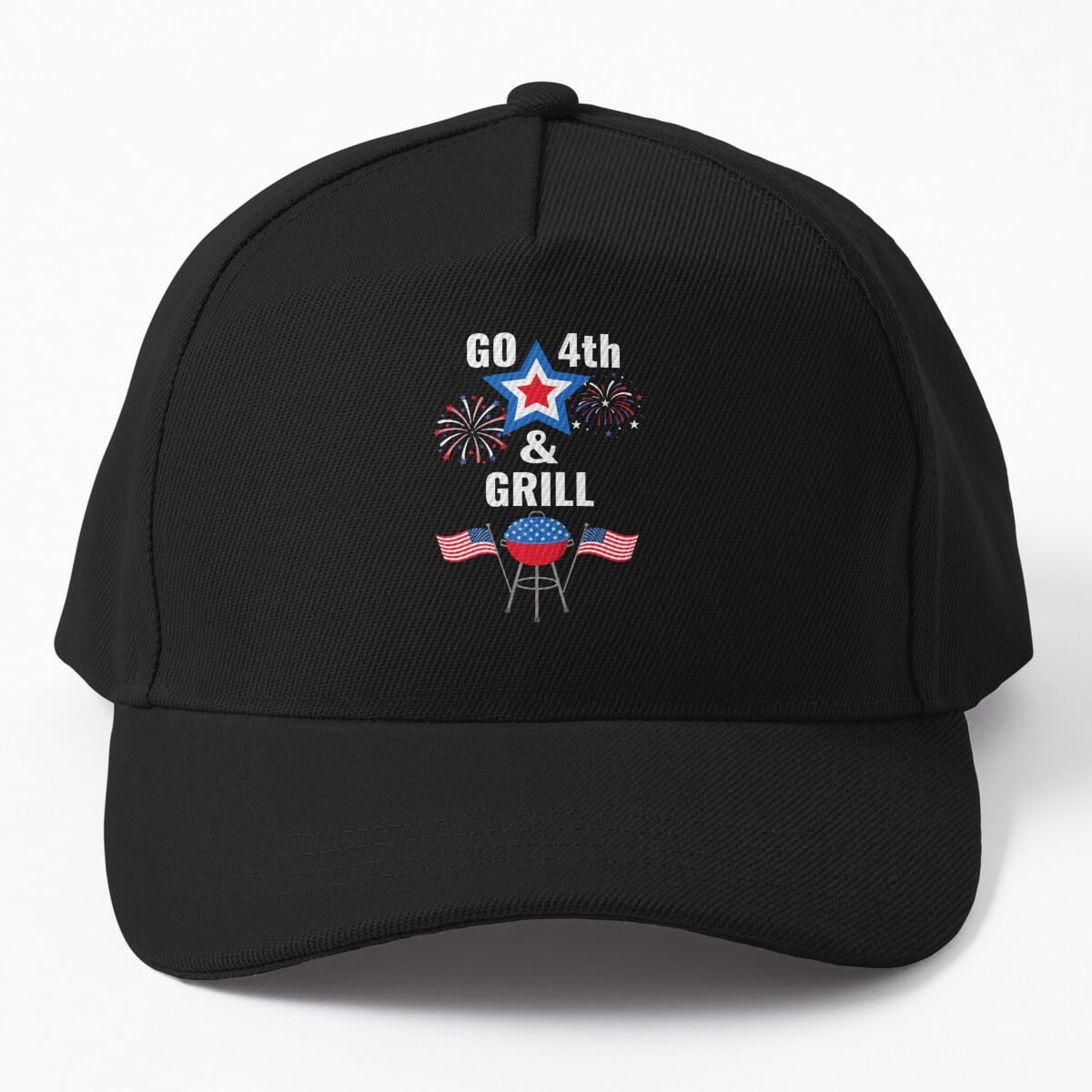 Tiny Hug Go 4Th & Grill Funny Fourth Of July Bbq Grilling Cap, Hats For ...