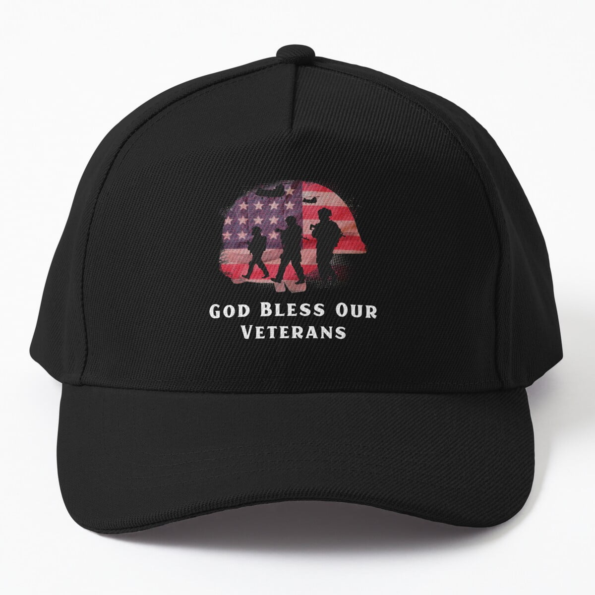 Tiny Hug God Bless Our Veterans Cap, Hats For Men, Gift For Him ...