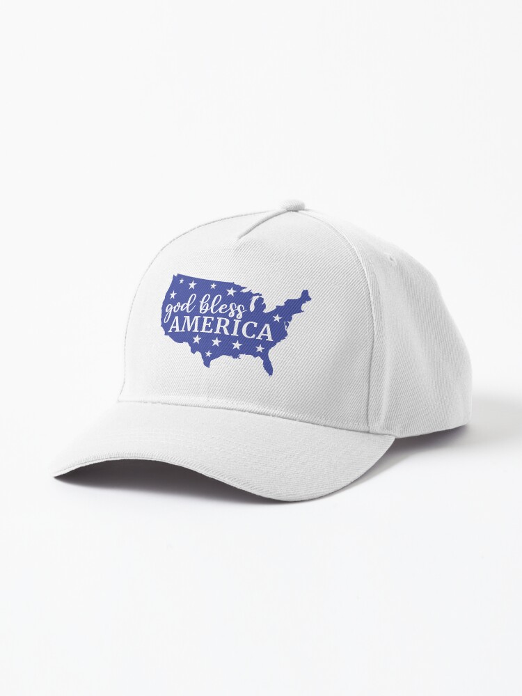 Tiny Hug God Bless The Usa! Us Map Cap, Hats For Men, Gift For Him ...