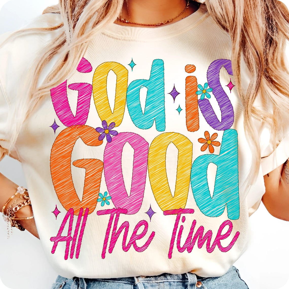 Tiny Hug God Is Good : Preppy Christian Sublimation Design All Size S ...