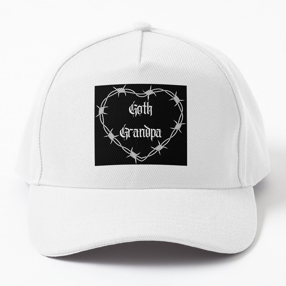 Tiny Hug Goth Grandpa Barbed Wire Heart Cap Hats For Men, Gift For Him ...
