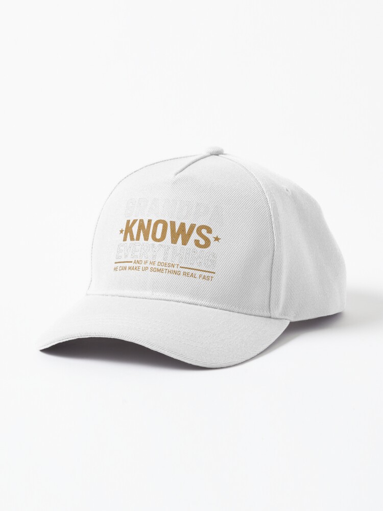Tiny Hug Grandpa Knows Everything Quote Cap Hats For Men, Gift For Him ...