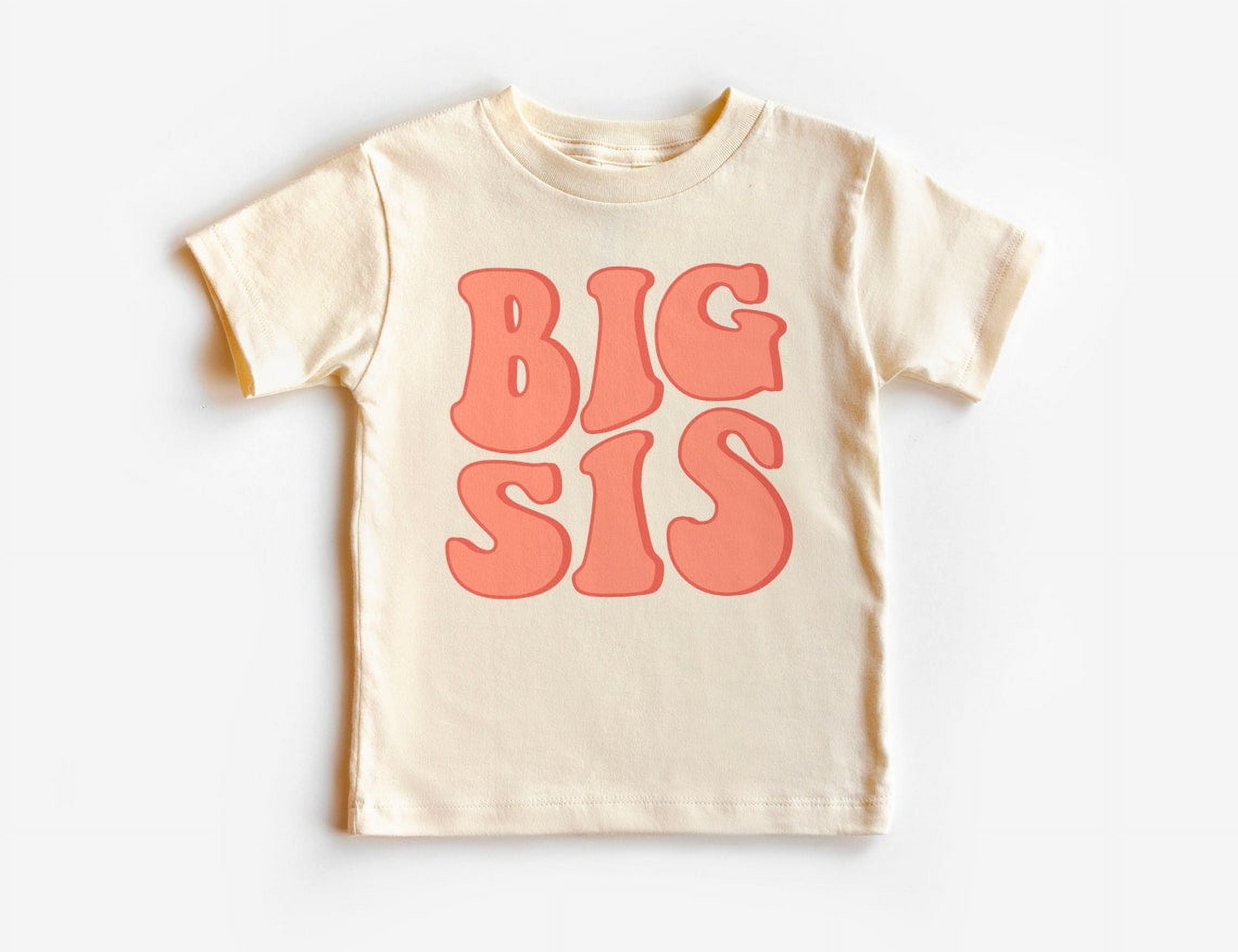 Tiny Hug Groovy Big Sis Toddler Shirt - Retro Big Sister Girls Clothing - Matching Siblings ...