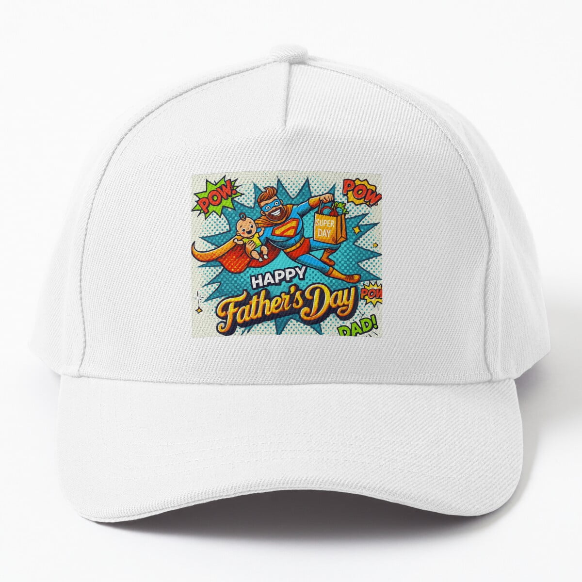 Tiny Hug Happy Fathers Day Cartoon Cap Hats For Men, Gift For Him - Walmart.com