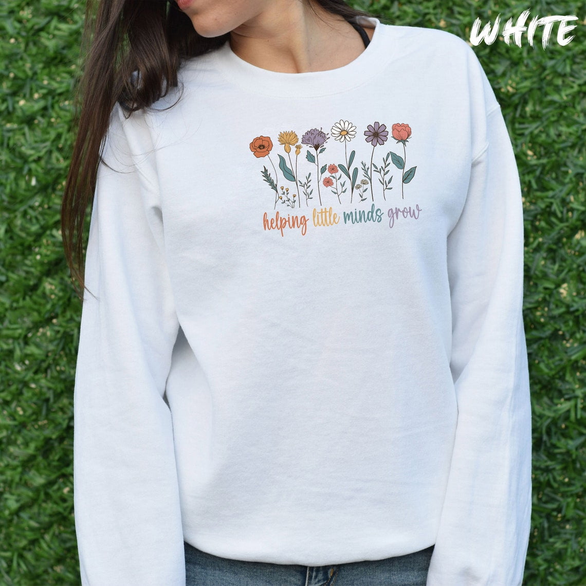 Tiny Hug Helping Little Minds Grow Sweatshirt, Teacher Sweater, Gift ...
