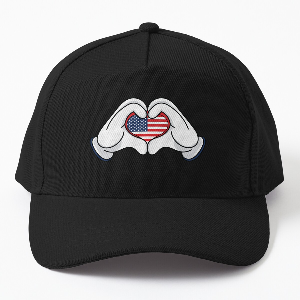 Tiny Hug I Love America – Patriotic Heart Hands With Usa Flag Cap, Hats ...