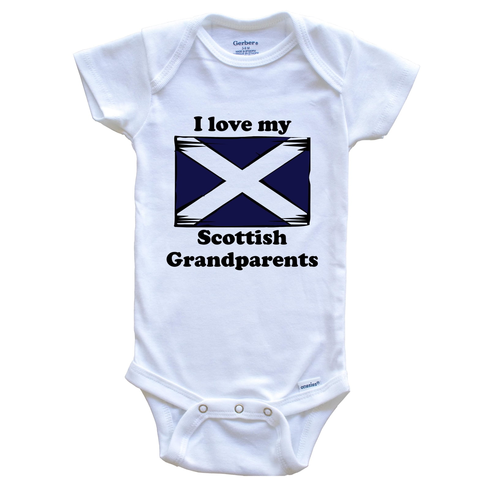 Tiny Hug I Love My Scottish Grandparents Scotland Flag Grandchild One ...