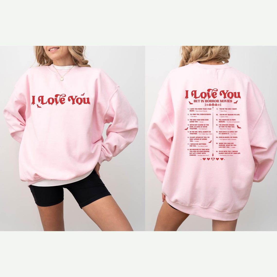 Tiny Hug I Love You But In Horror Movies Holiday Shirt, Holiday Party ...