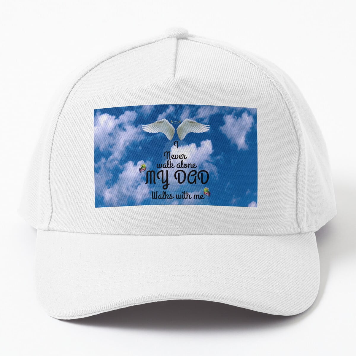 Tiny Hug I Never Walk Alone My Dad Walks With Me Cap Hats For Men, Gift ...