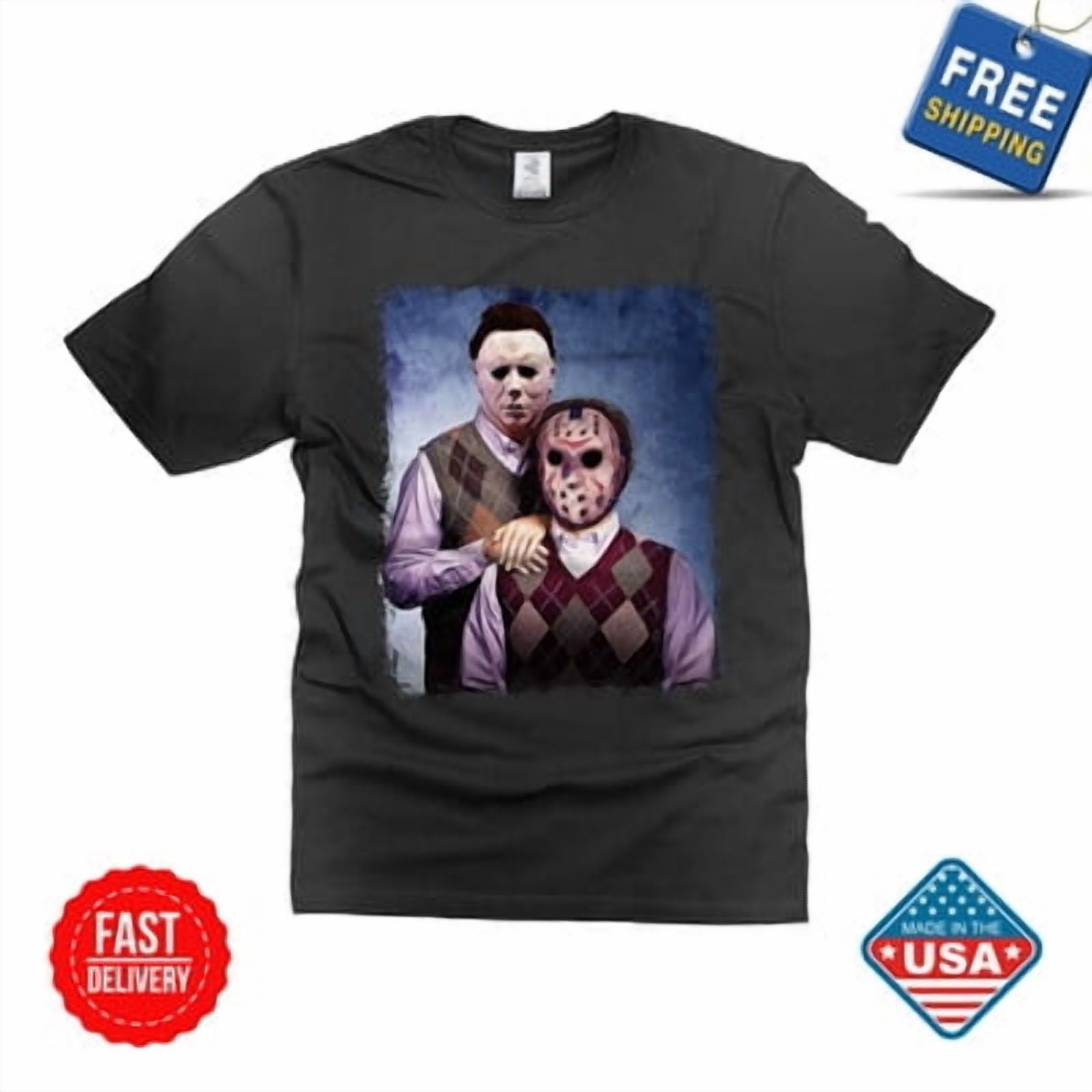 Tiny Hug Jason and Michael Happy holiday Step Brothers Movie T-Shirt ...