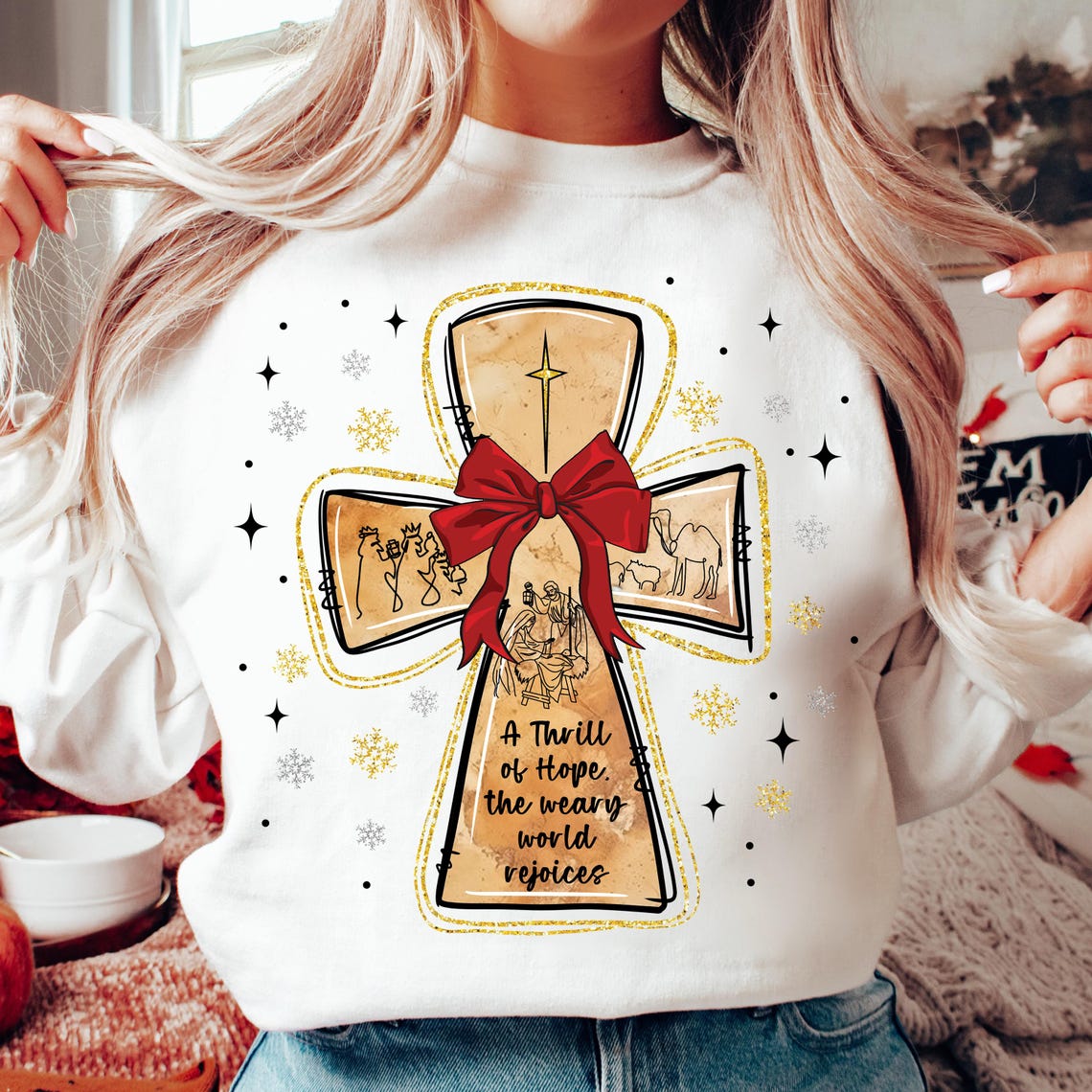 Tiny Hug Jesus Winter Holiday, Coquette Christian, Nativity, Bible ...