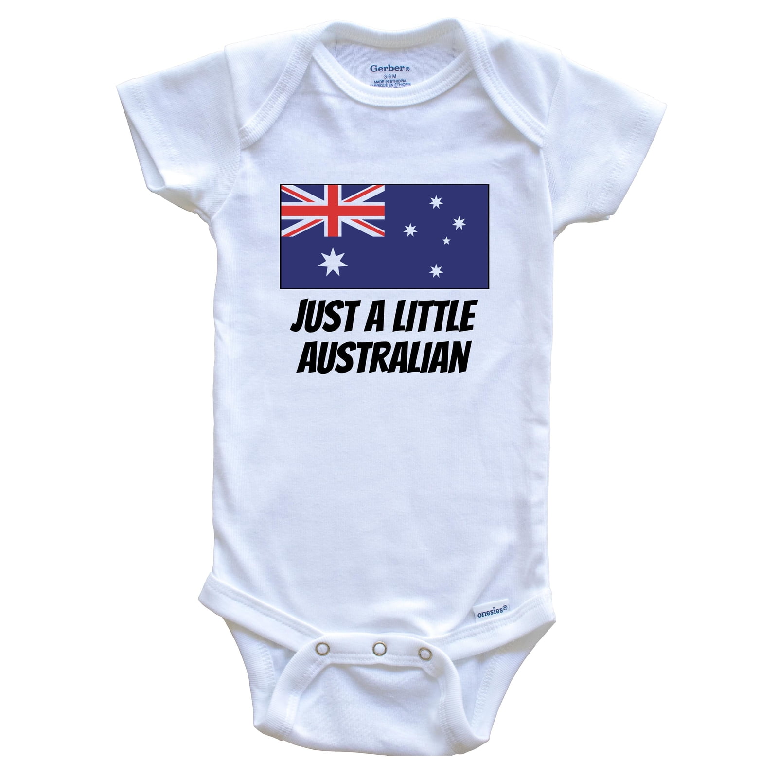Tiny Hug Just A Little Australian Cute Australia Flag One Piece Baby ...