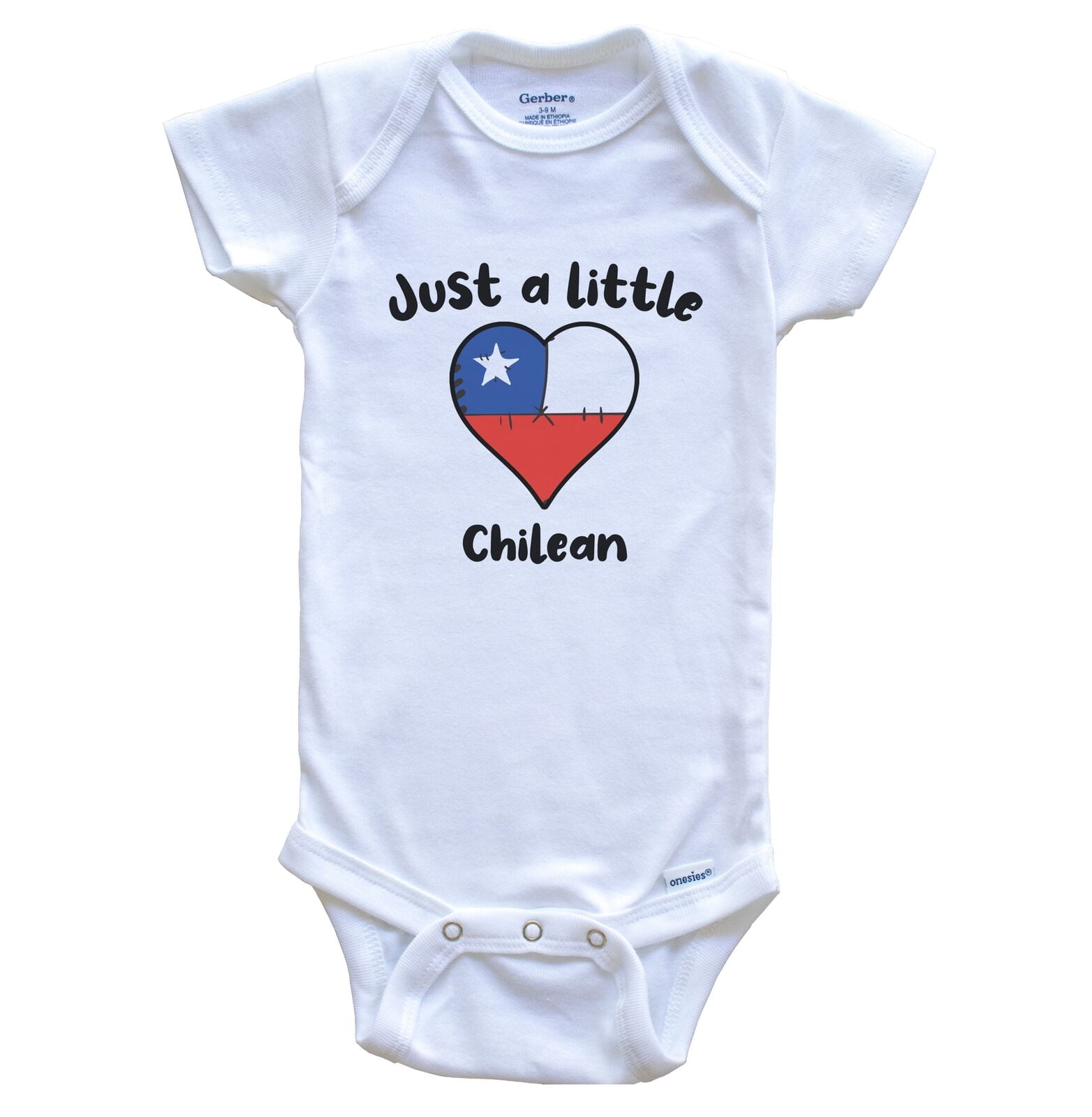 Tiny Hug Just A Little Chilean Cute Chile Flag Heart Baby Bodysuit, New ...