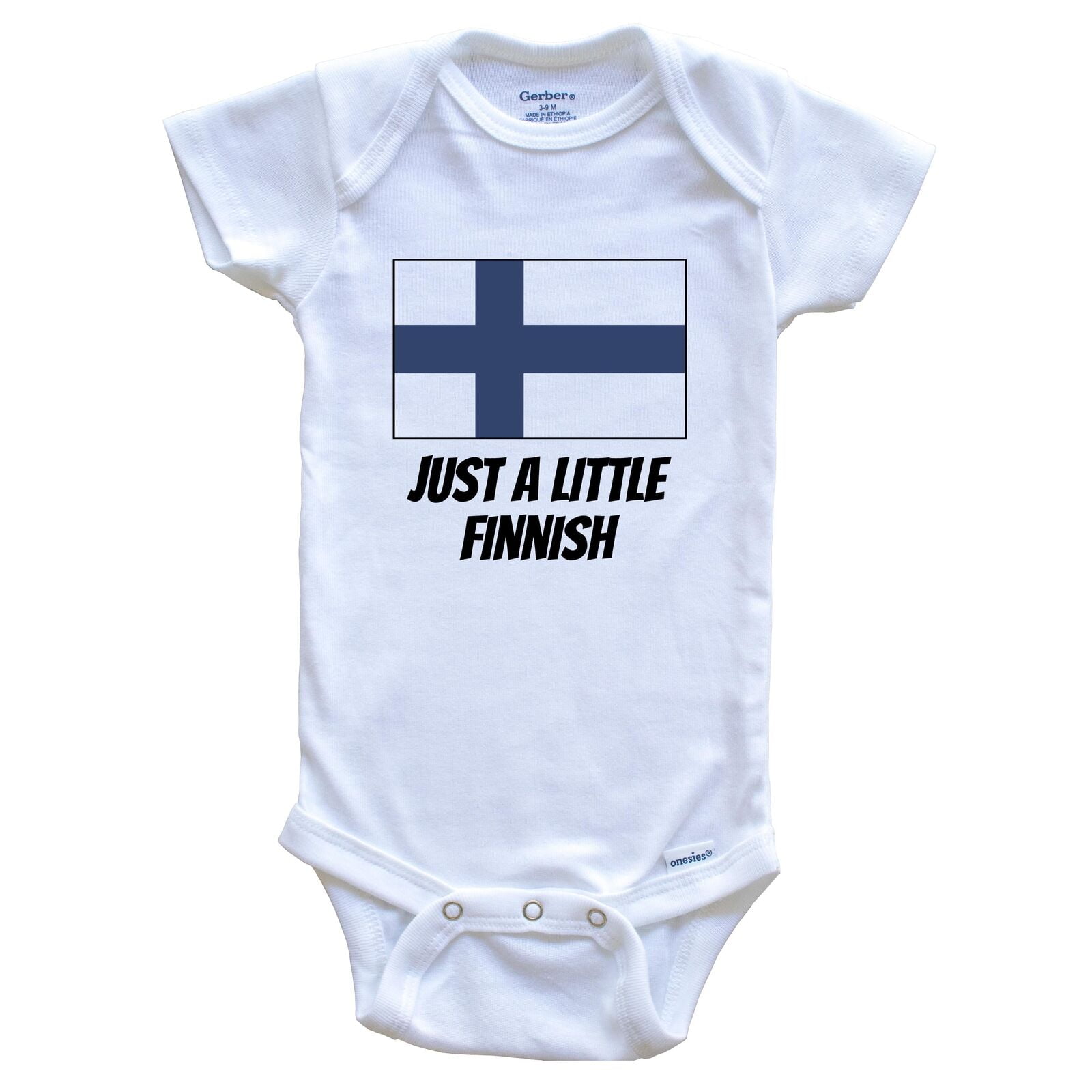Tiny Hug Just A Little Finnish Cute Finland Flag One Piece Baby ...