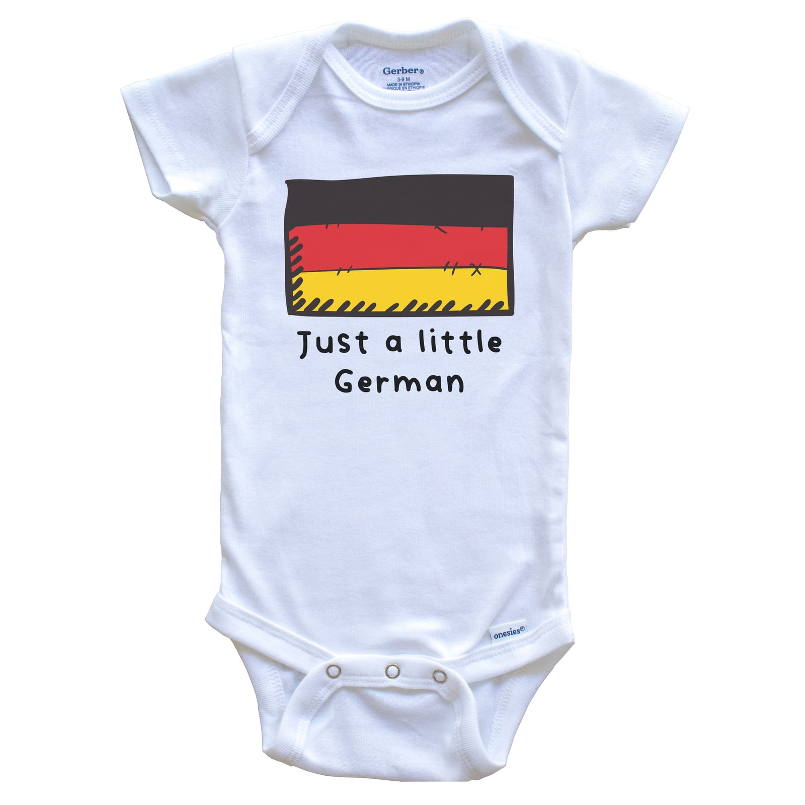 Tiny Hug Just A Little German Funny Cute Germany Flag One Piece Baby ...