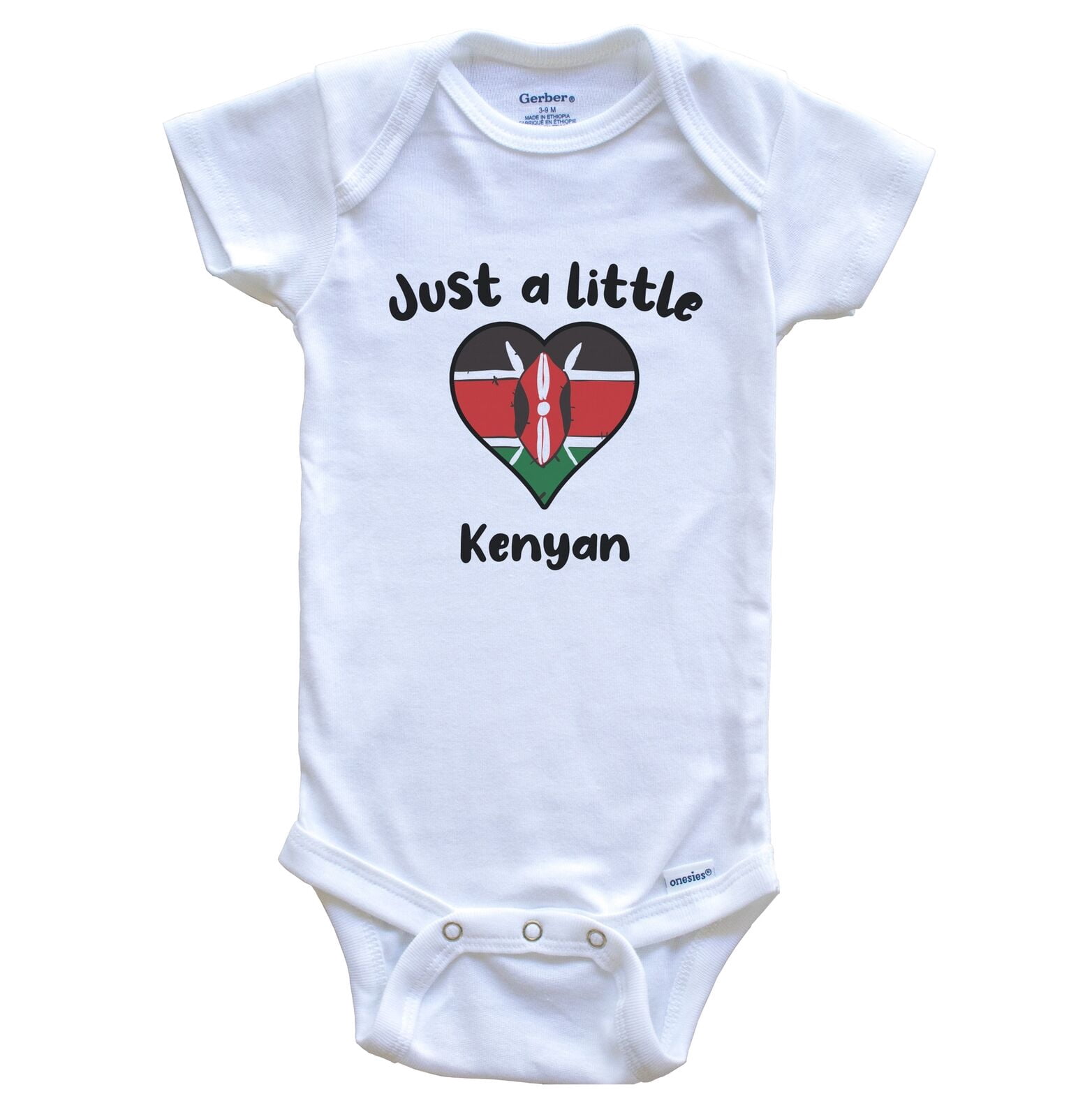 Tiny Hug Just A Little Kenyan Cute Kenya Flag Heart Baby Bodysuit, New ...