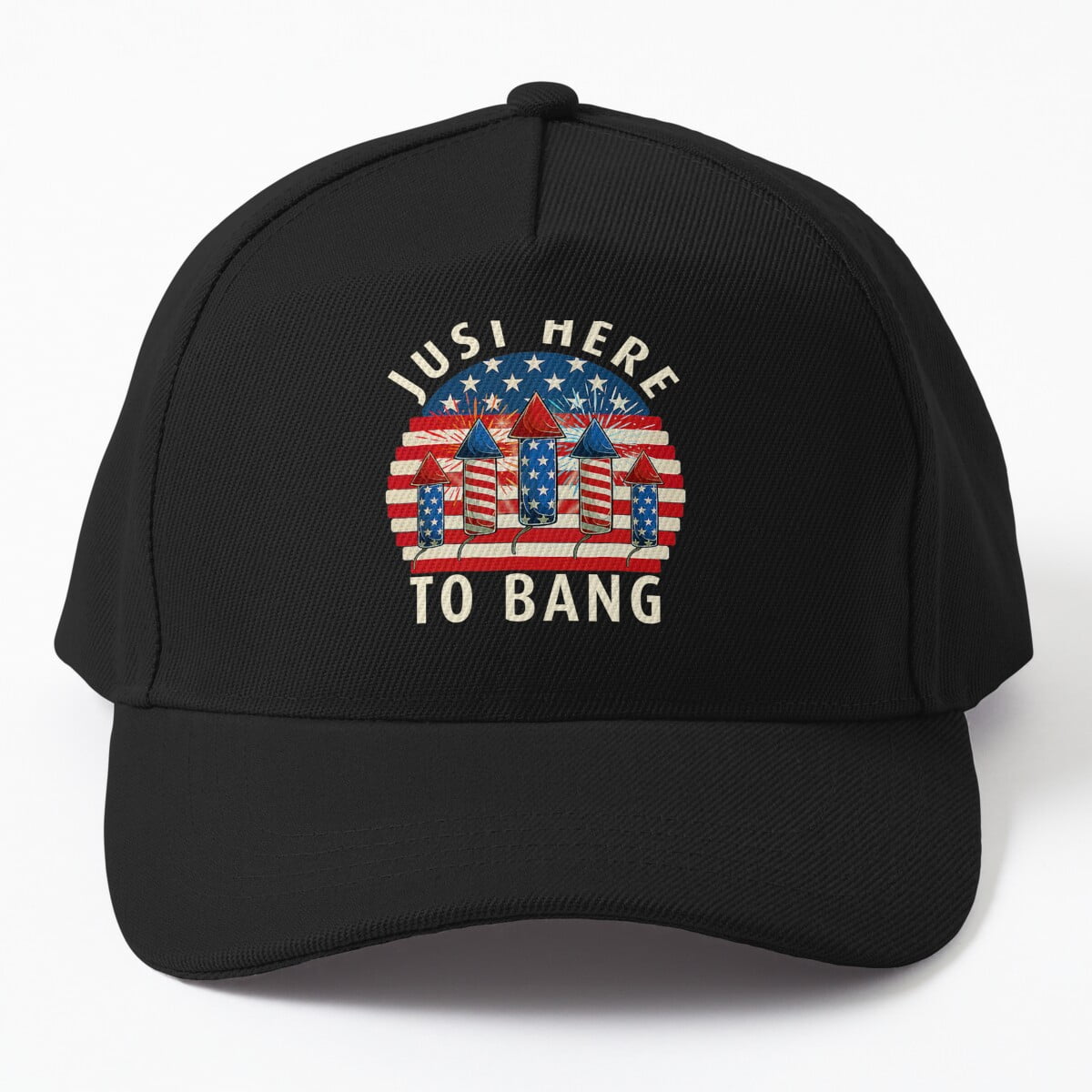 Tiny Hug Just Here To Bank Fourth Of July Fireworks Cap, Hats For Men ...