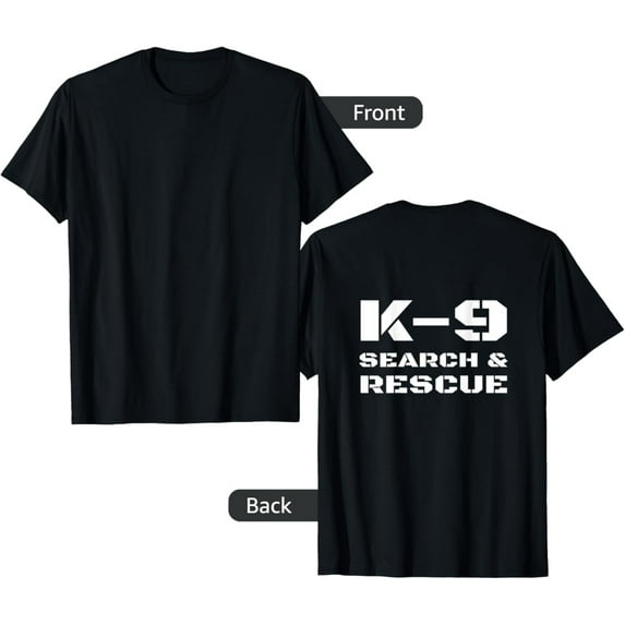 Tiny Hug K-9 Search And Rescue Dog Handler Trainer Sar K9 Back Print T ...