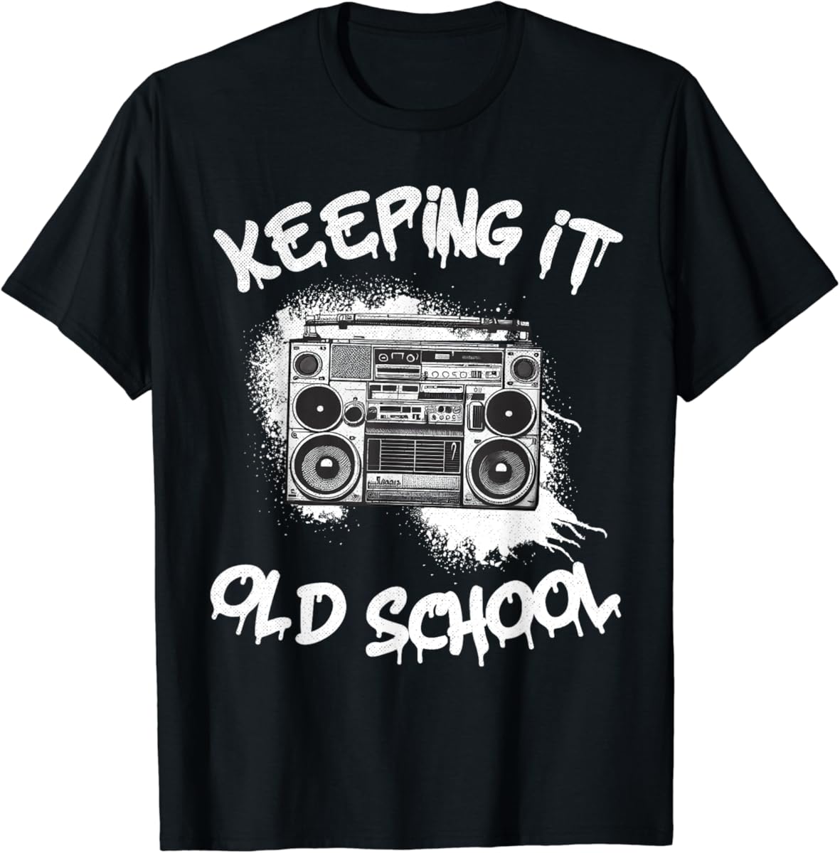 Tiny Hug Keeping It Old School Vintage Boombox 80S Hip Hop Graffiti T ...