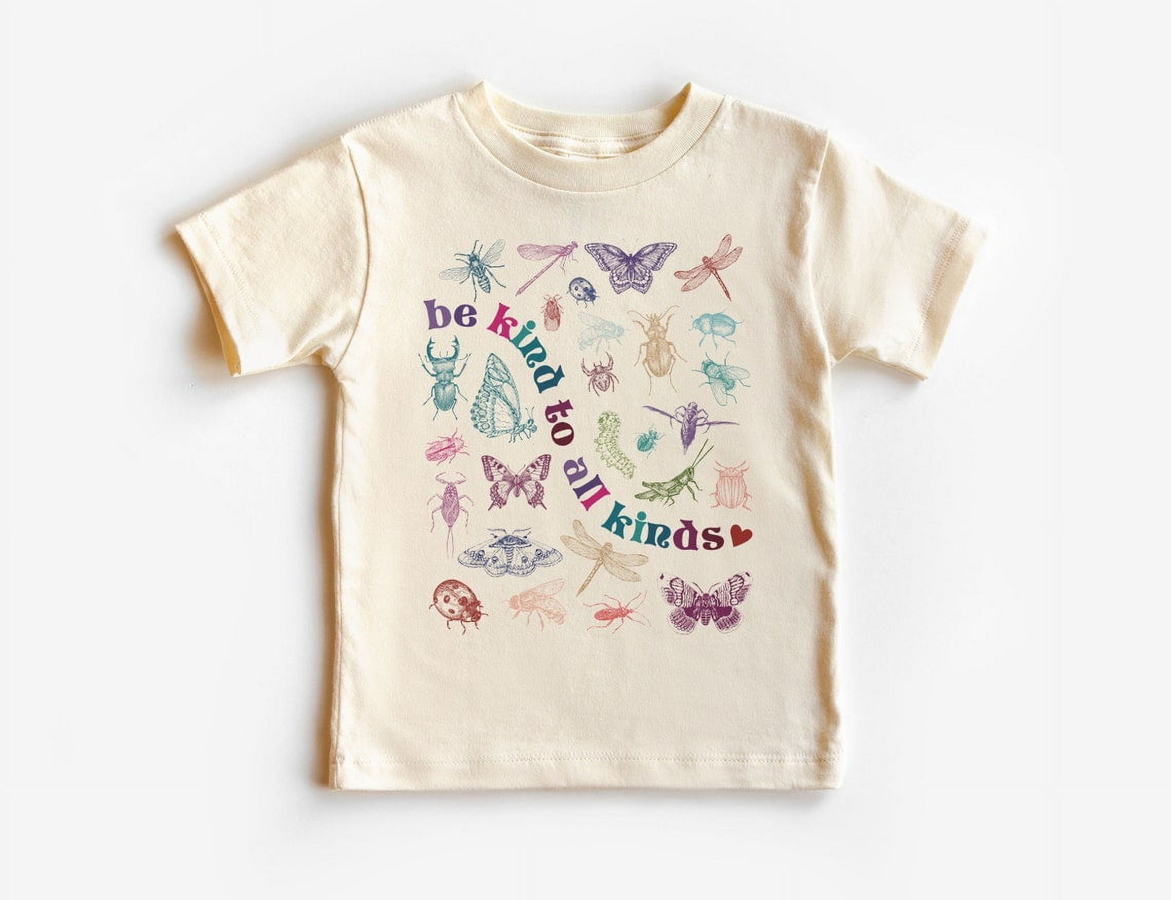Tiny Hug Be Kind To All Kinds Toddler Shirt - Cute Retro Bugs ...