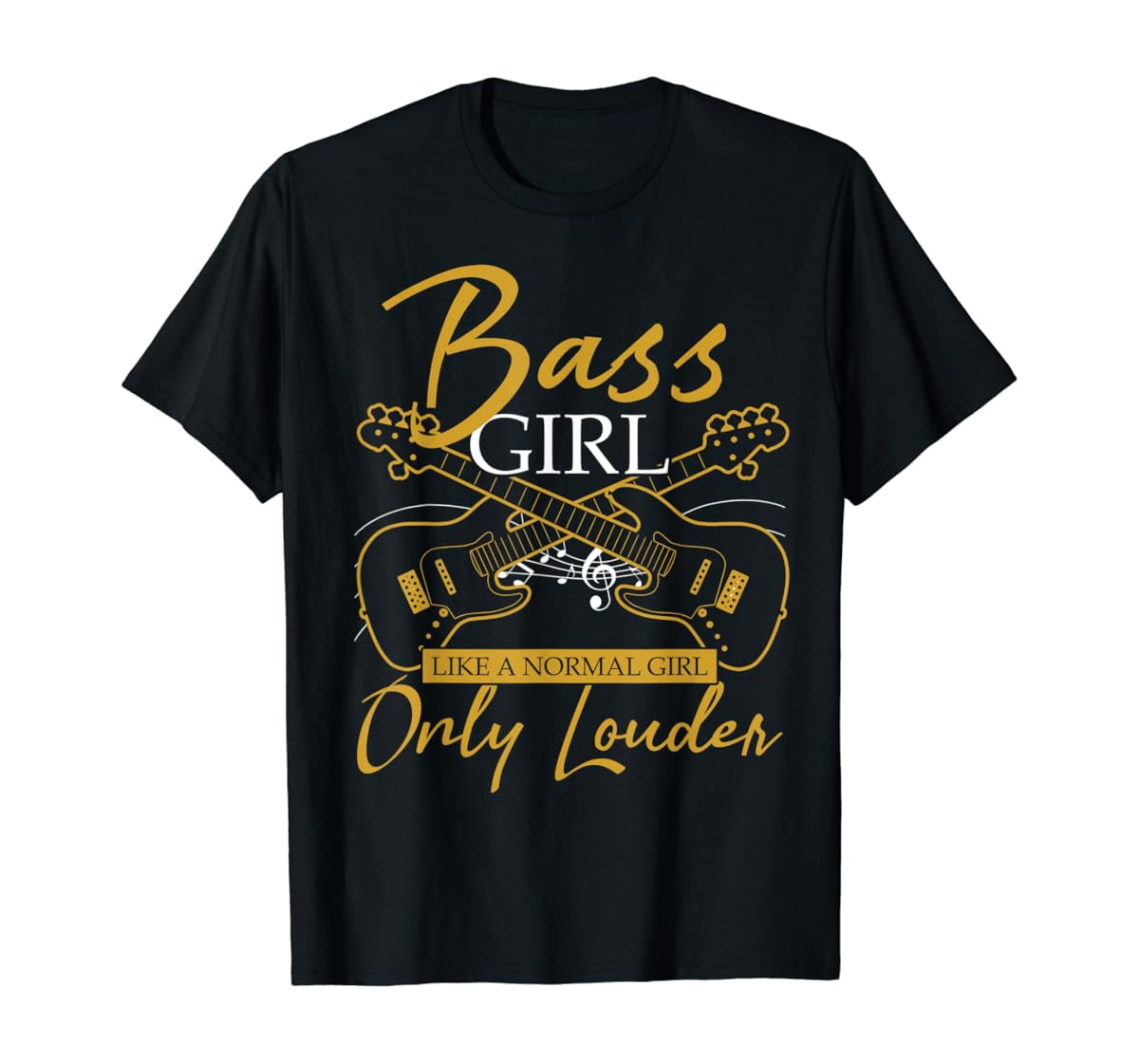 Tiny Hug Like A Normal Girl Only Louder Bass Guitar T-Shirt, Full Size ...