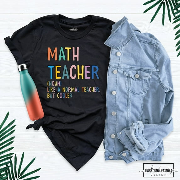 Tiny Hug Math Teacher Like A Normal Teacher But Cooler T-Shirt, Math ...