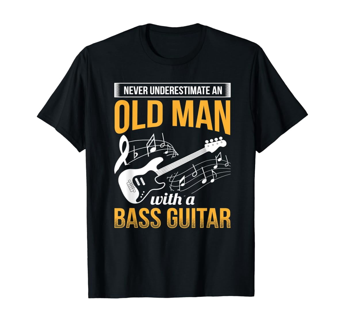 Tiny Hug Mens Old Man With A Bass Guitar Bassist Retired Bass Player T ...