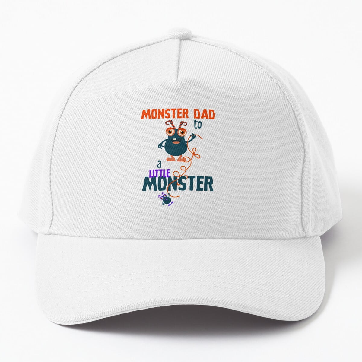 Tiny Hug Monster Dad To A Little Monster (Single Child - Purple) Cap ...