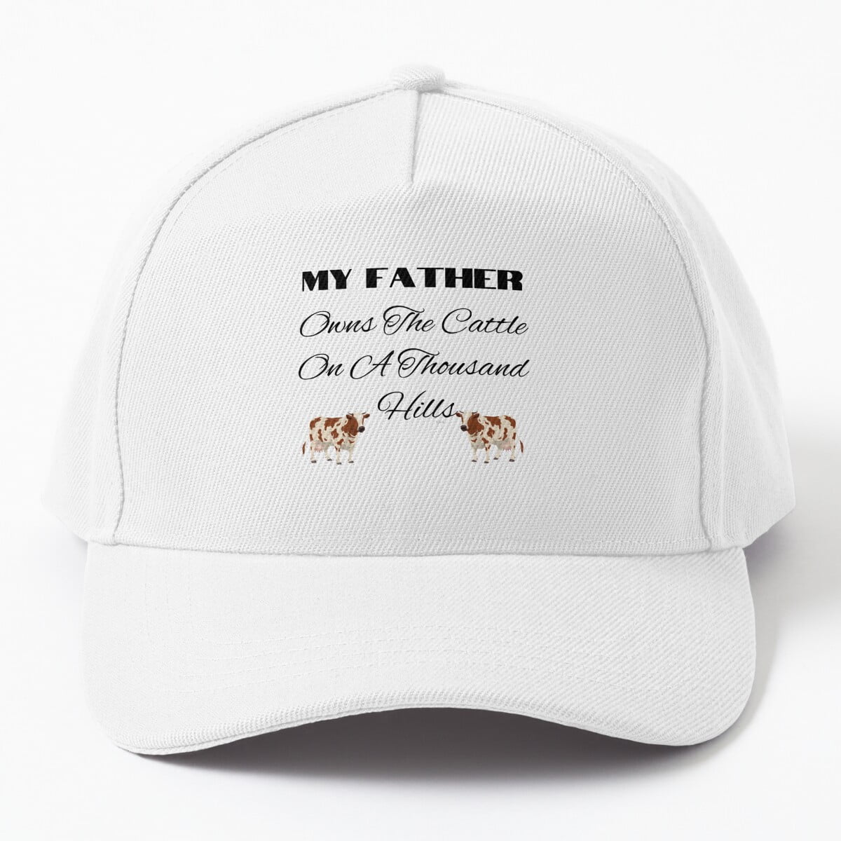 Tiny Hug My Father Owns The Cattle On A Thousand Hills Cap Hats For Men ...