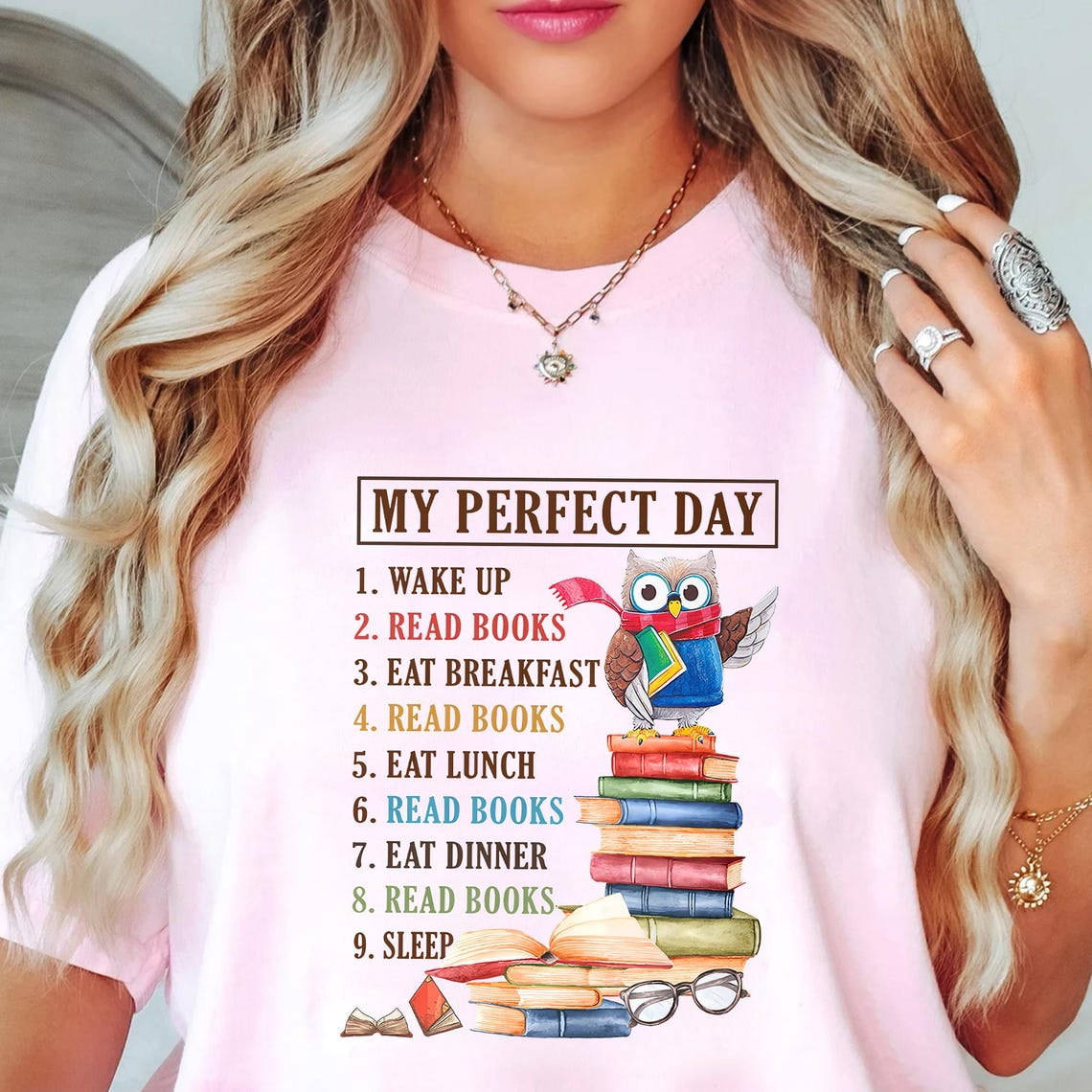 Tiny Hug My Perfect Day Reading Books Owl Book Lover's Daily Routine ...