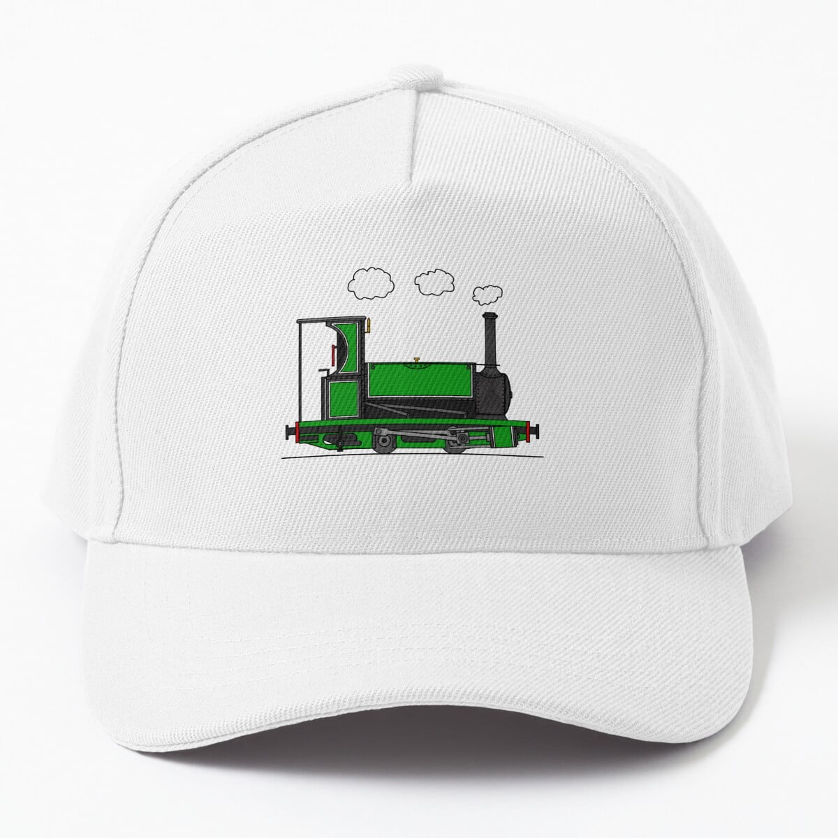 Tiny Hug Narrow Gauge Steam Train, Railway Enthusiast (Green) Cap Hats ...
