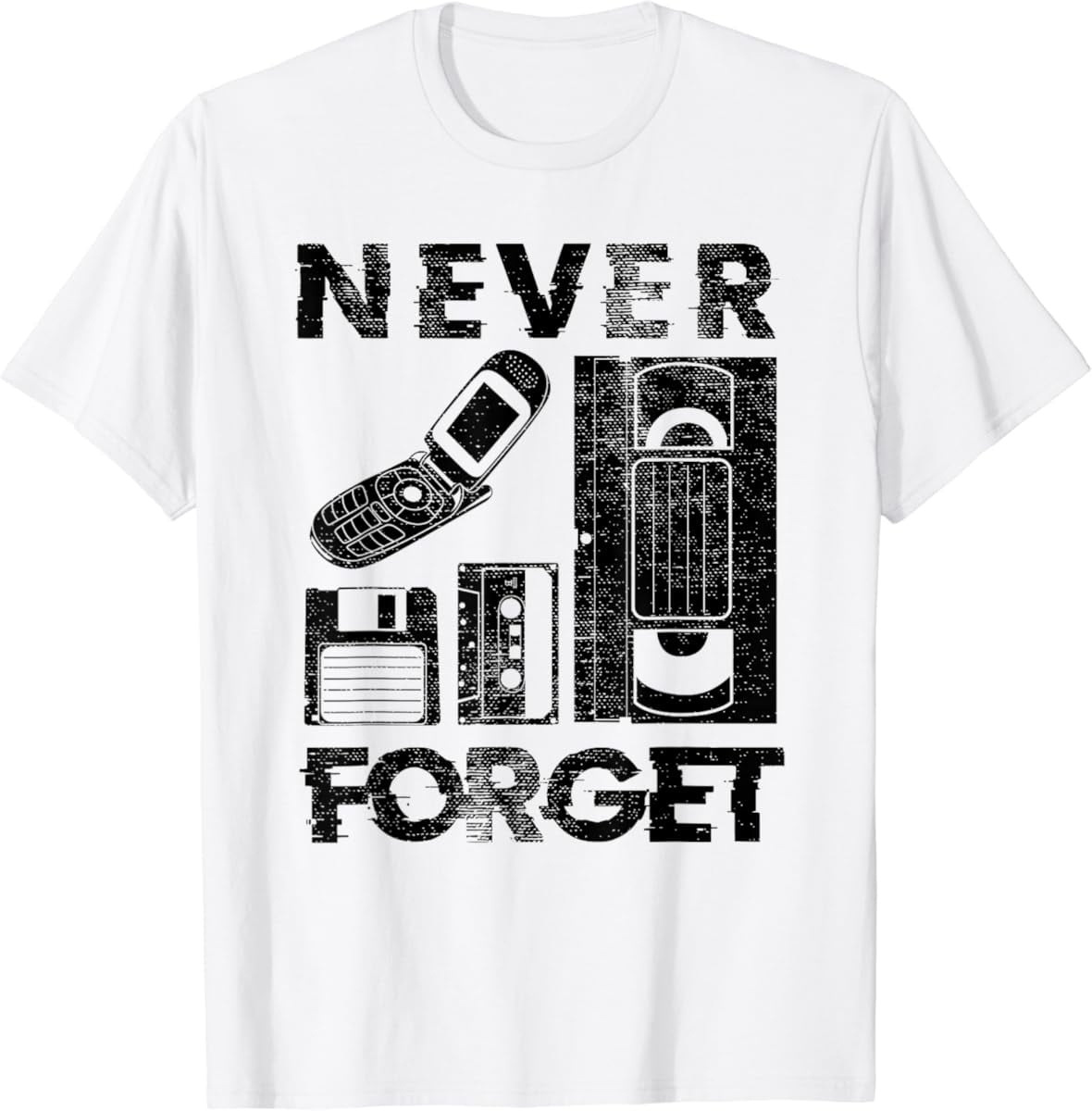 Tiny Hug Never Forget The 90'S Floppy Disk Flip Phones Vhs Cassette T ...