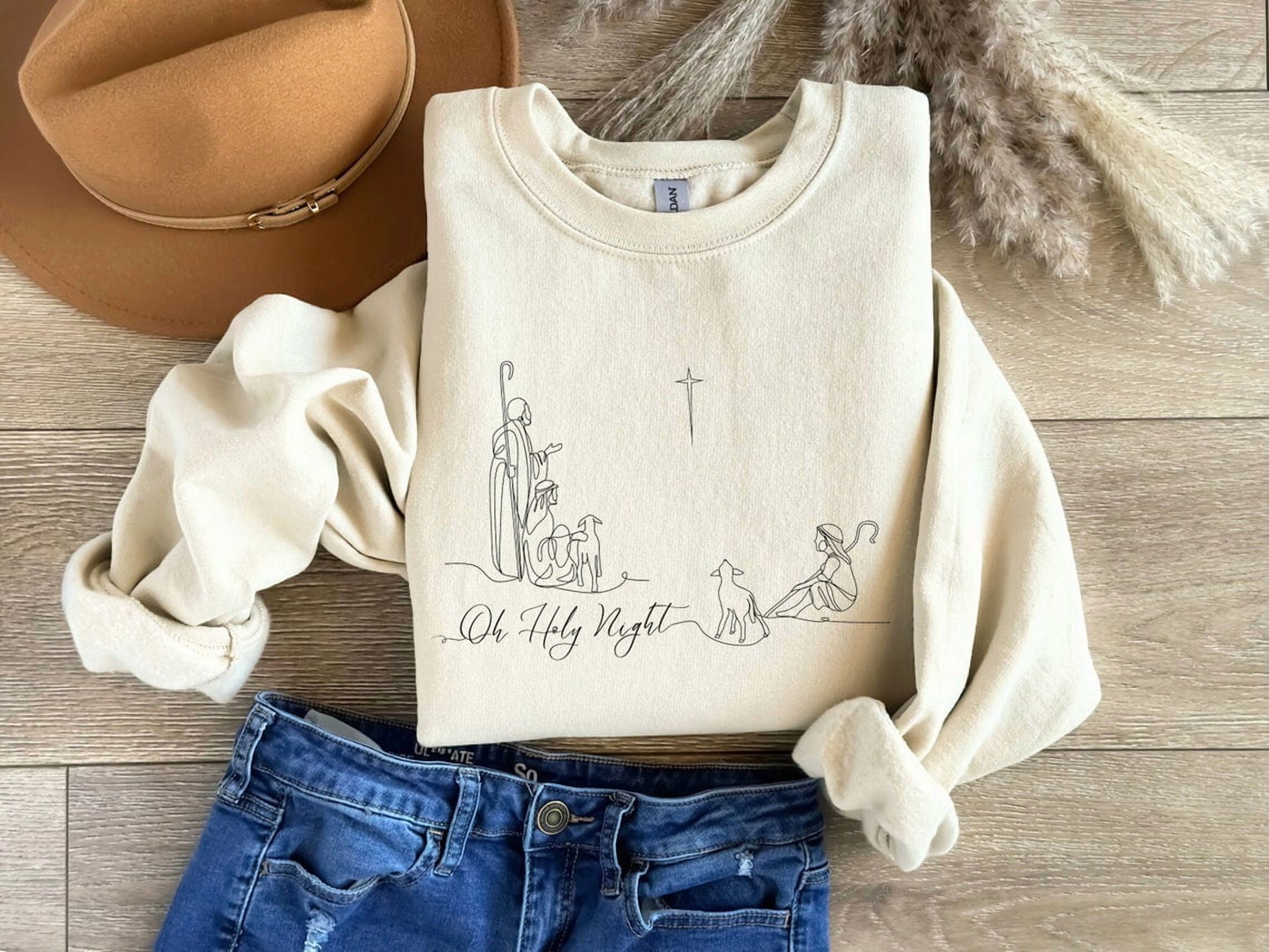 Tiny Hug Oh Holy Night Shirt, Christian Shirts, Holiday Shirt, Jesus ...